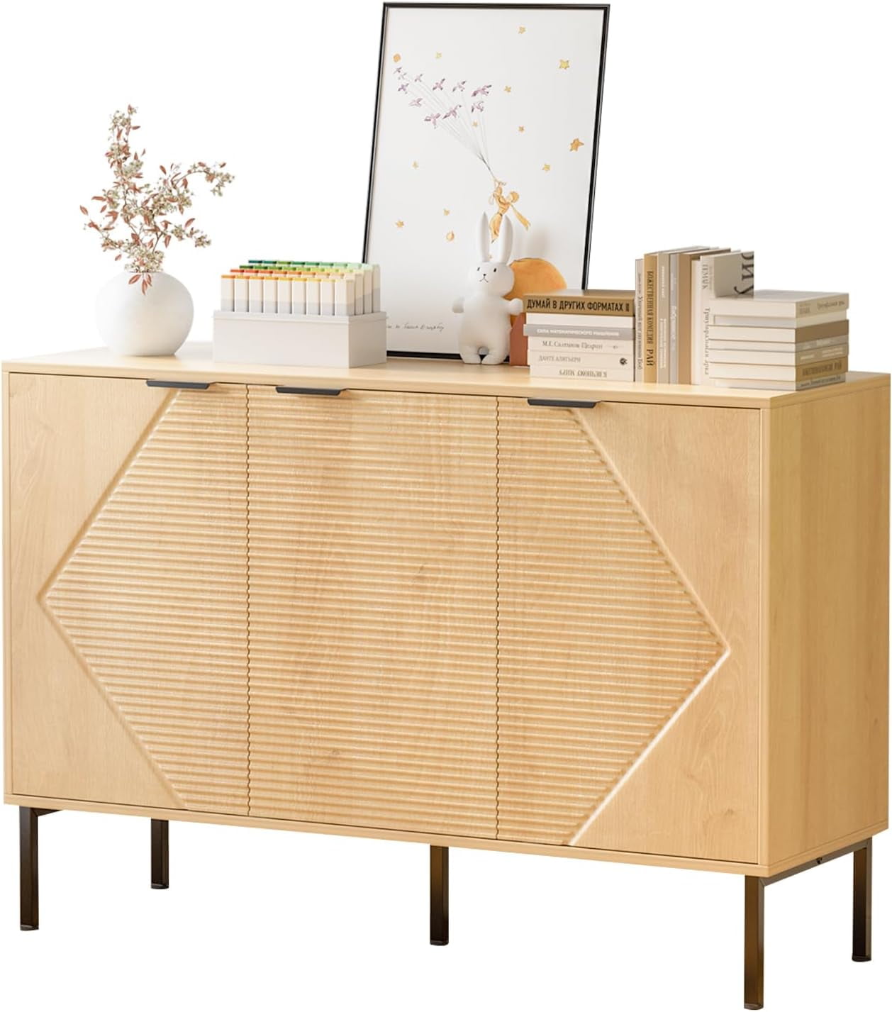 Long Buffet Side board Cabinet,45.98" Large Office Coffee Bars Station ...