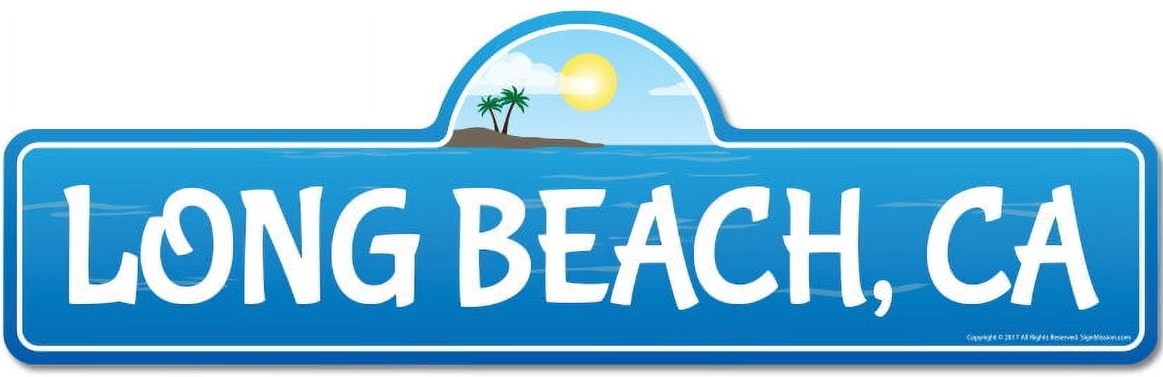 Long CA California Beach Street Sign | Indoor/Outdoor | Surfer Ocean ...