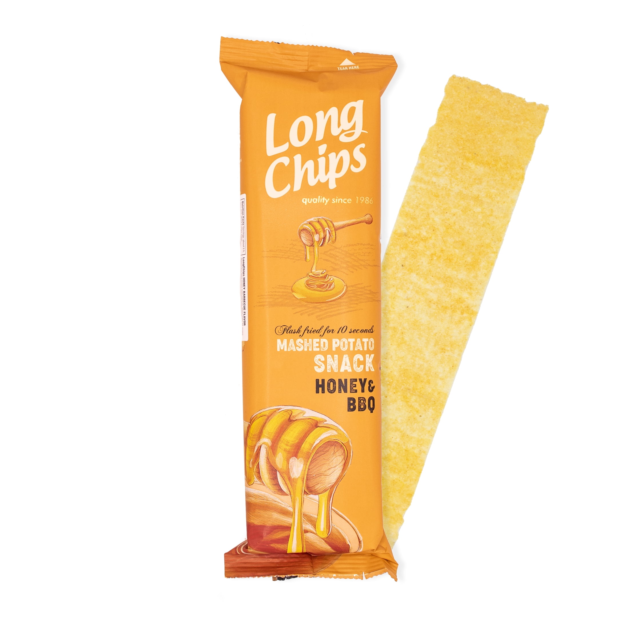 Long Chips Mashed Potato Snack Honey & BBQ Flavor 2.6oz (Pack of 20 ...