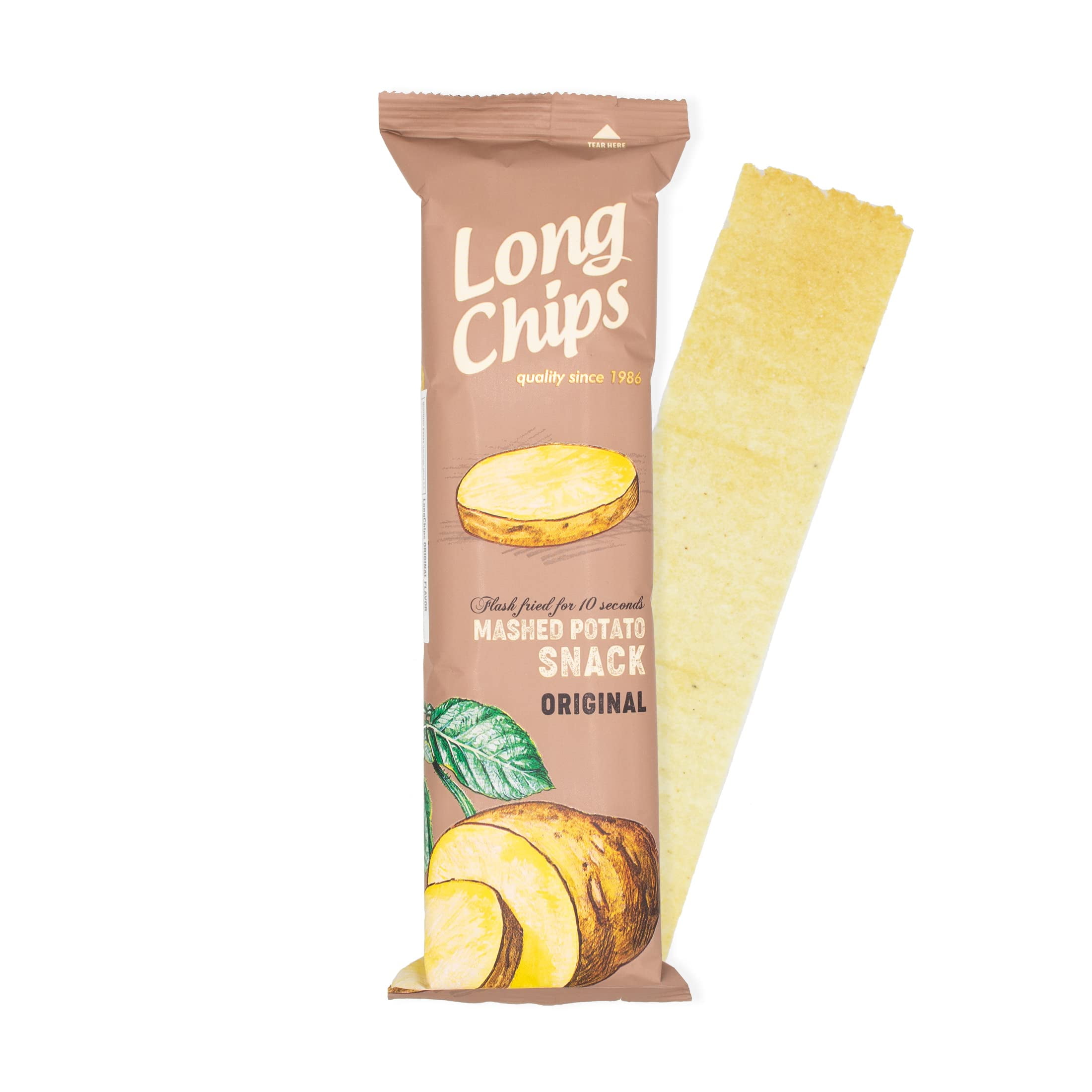 Long Chips Potato Snack DPF11 Original Flavor, 2.6 oz (Pack of 20 ...