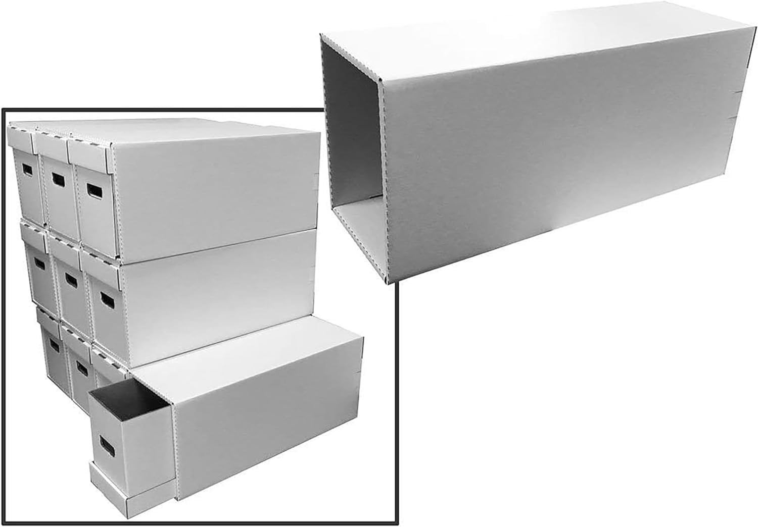 Long Comic Book Storage Box House & Long Comic Cardboard Storage Box (2 ...