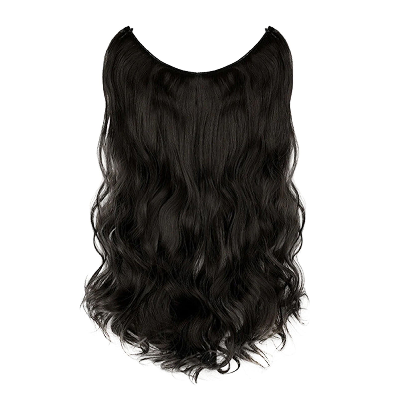 Long Curly Hair Extensions, Women's Clip-On Natural Shine Wig, Soft ...