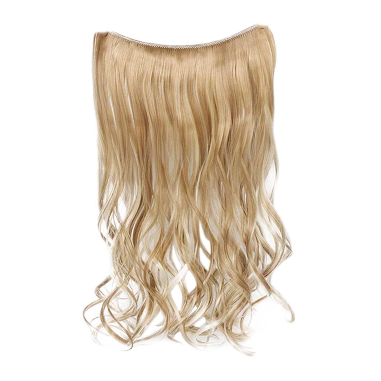 Long Curly Hair Extensions, Women's Clip-On Natural Shine Wig, Soft ...