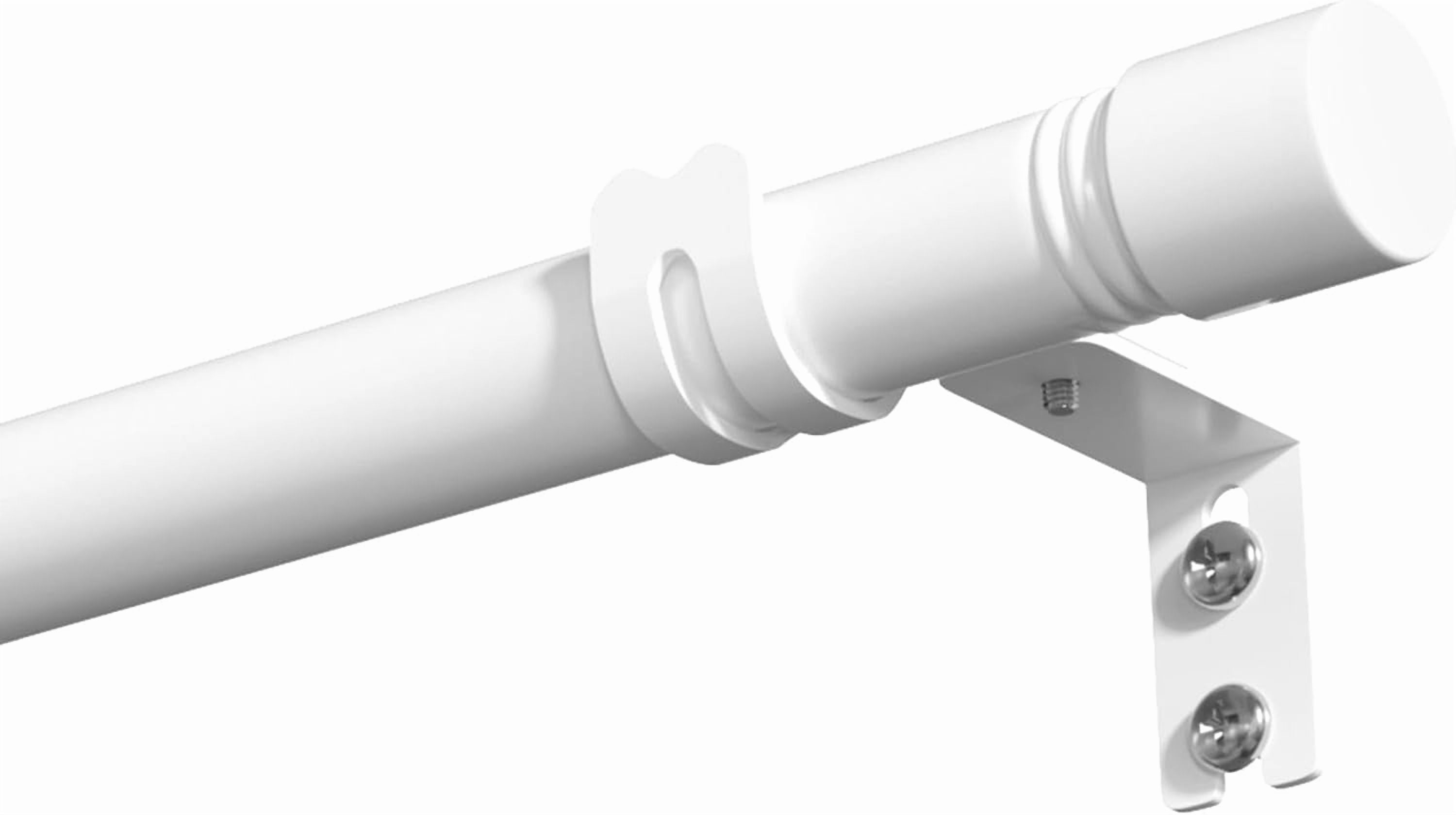 Long Curtain Rod for Windows 144 Inch - 1 inch Heavy Duty White Curtain ...