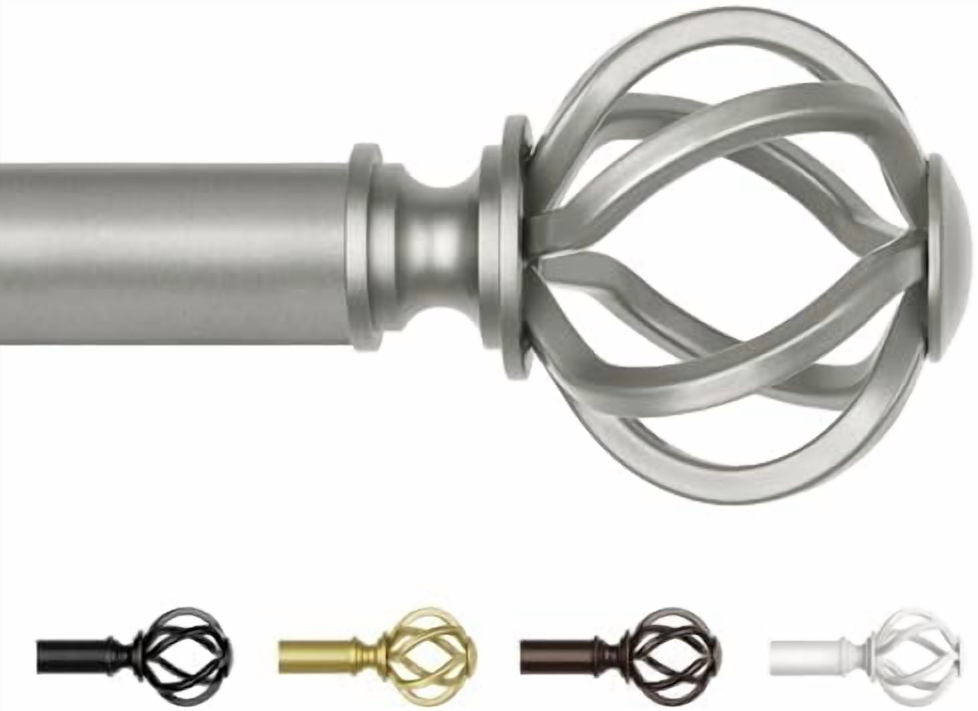 Long Curtain Rods for Windows 66 to 120 Inch, 7/8 Inch Heavy Duty ...