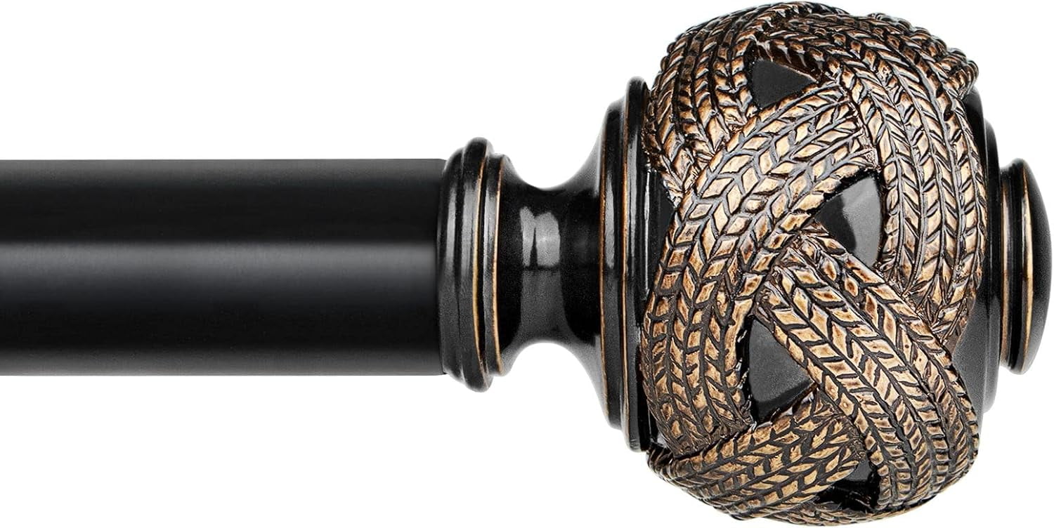 Long Curtain Rods for Windows 66 To 120 Inch, 7/8 Inch Heavy Duty ...