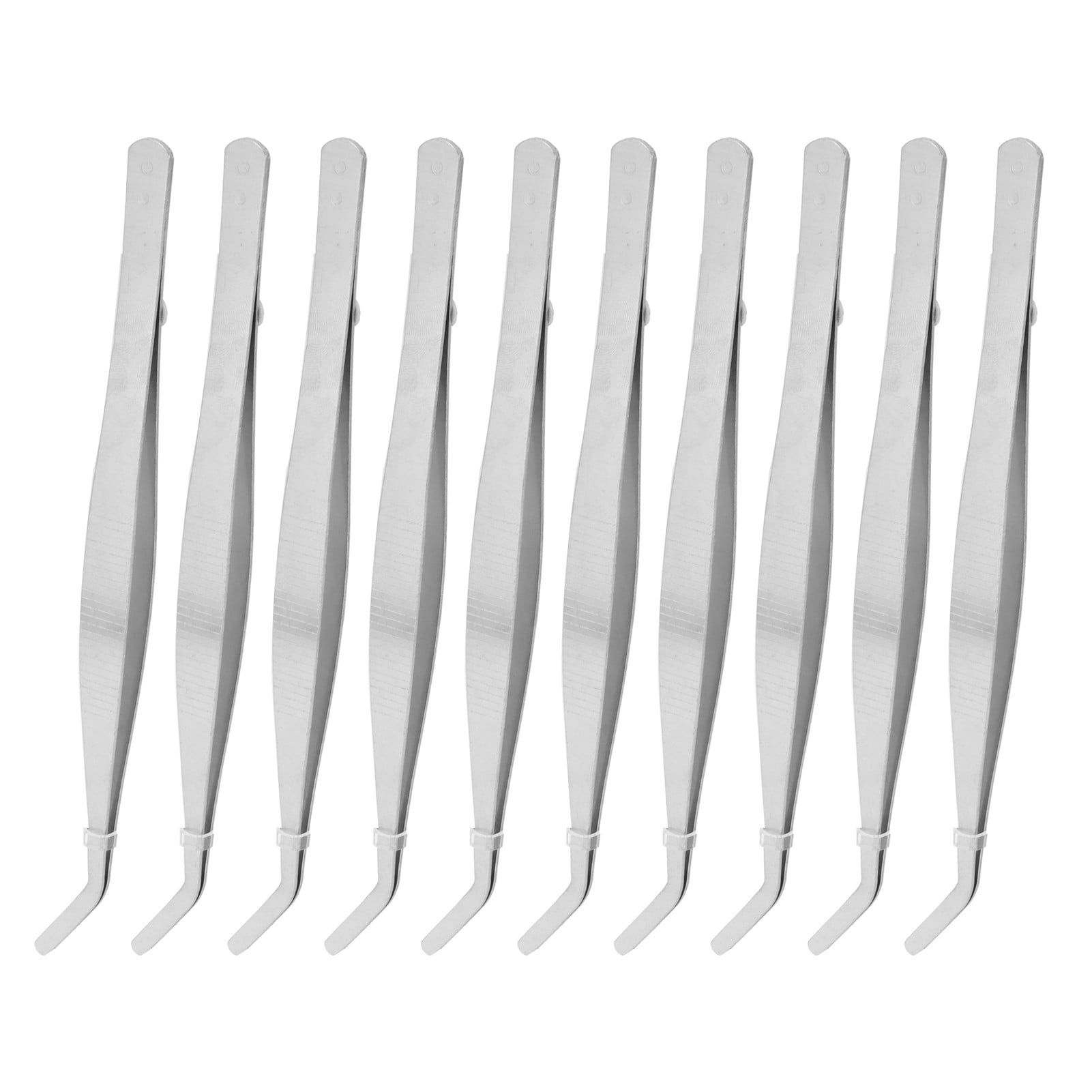 Long, Curved Stainless Steel Tweezers, 6.9", Versatile Tool For Garden ...