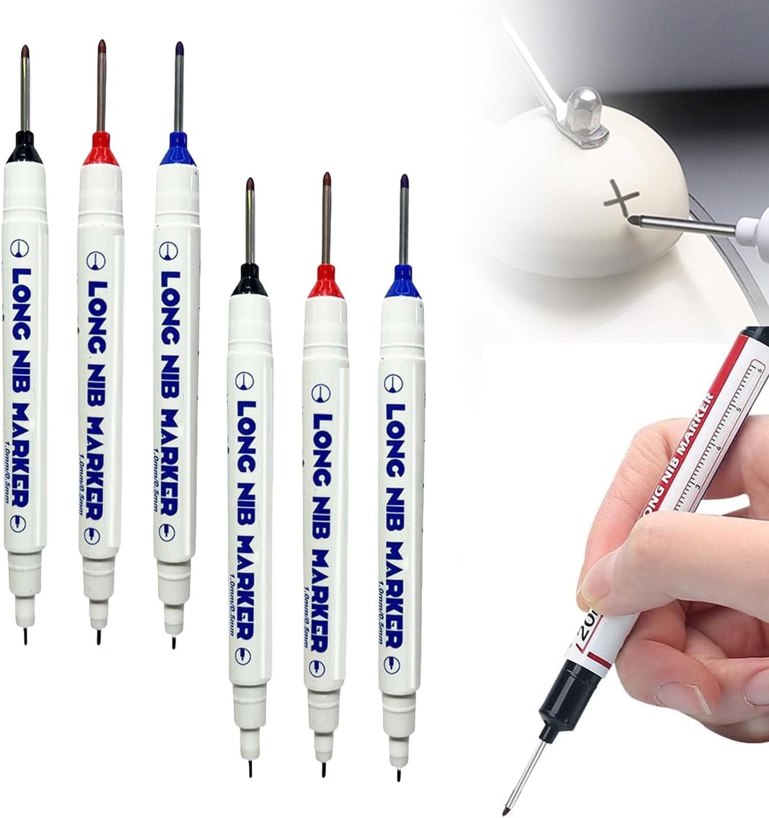 Long Deep Hole Marker Pens, 2025 Quick-dry Long Nib Marker,Permanent ...