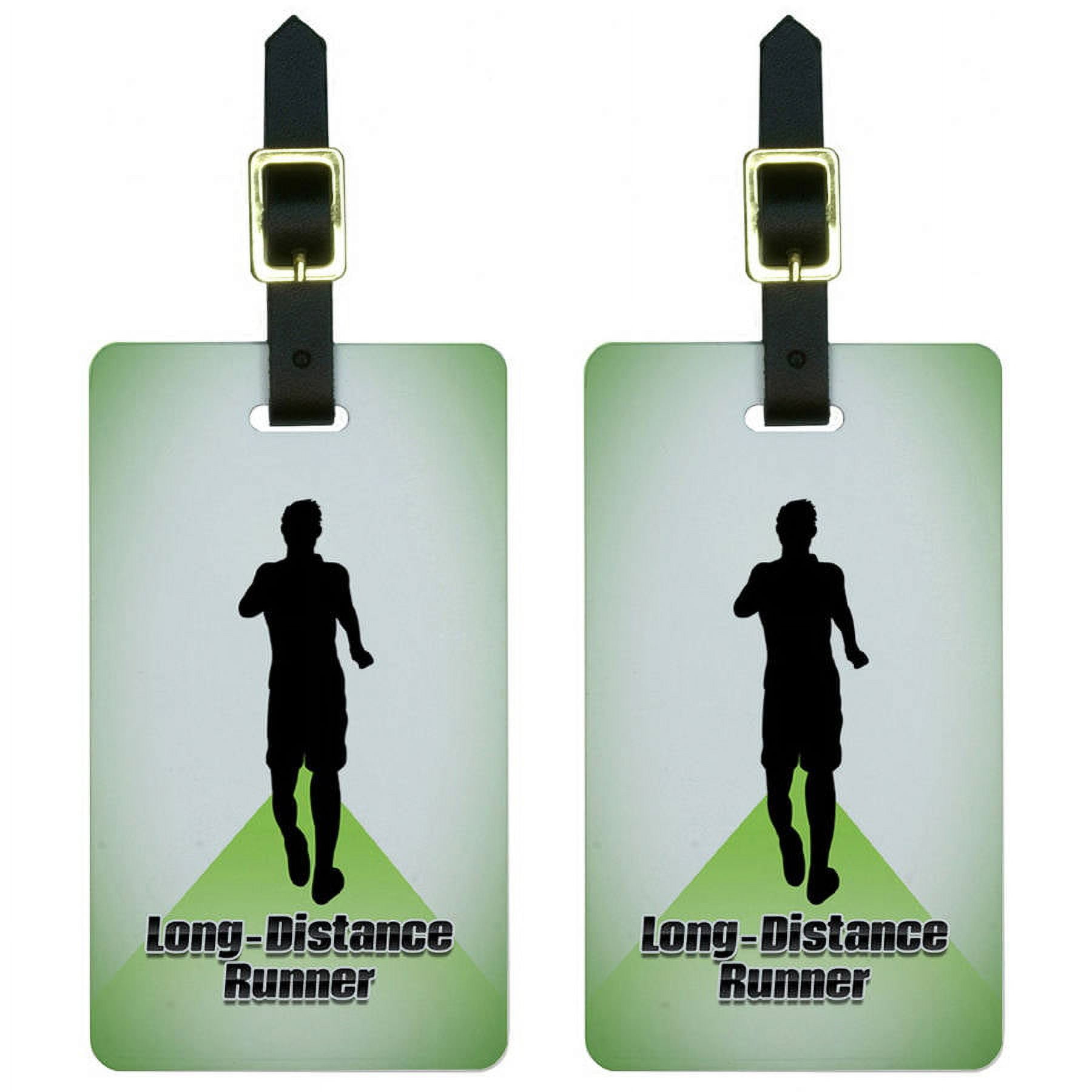 Long-Distance Cross Country Running Runner Man Luggage Tags ID, Set of ...
