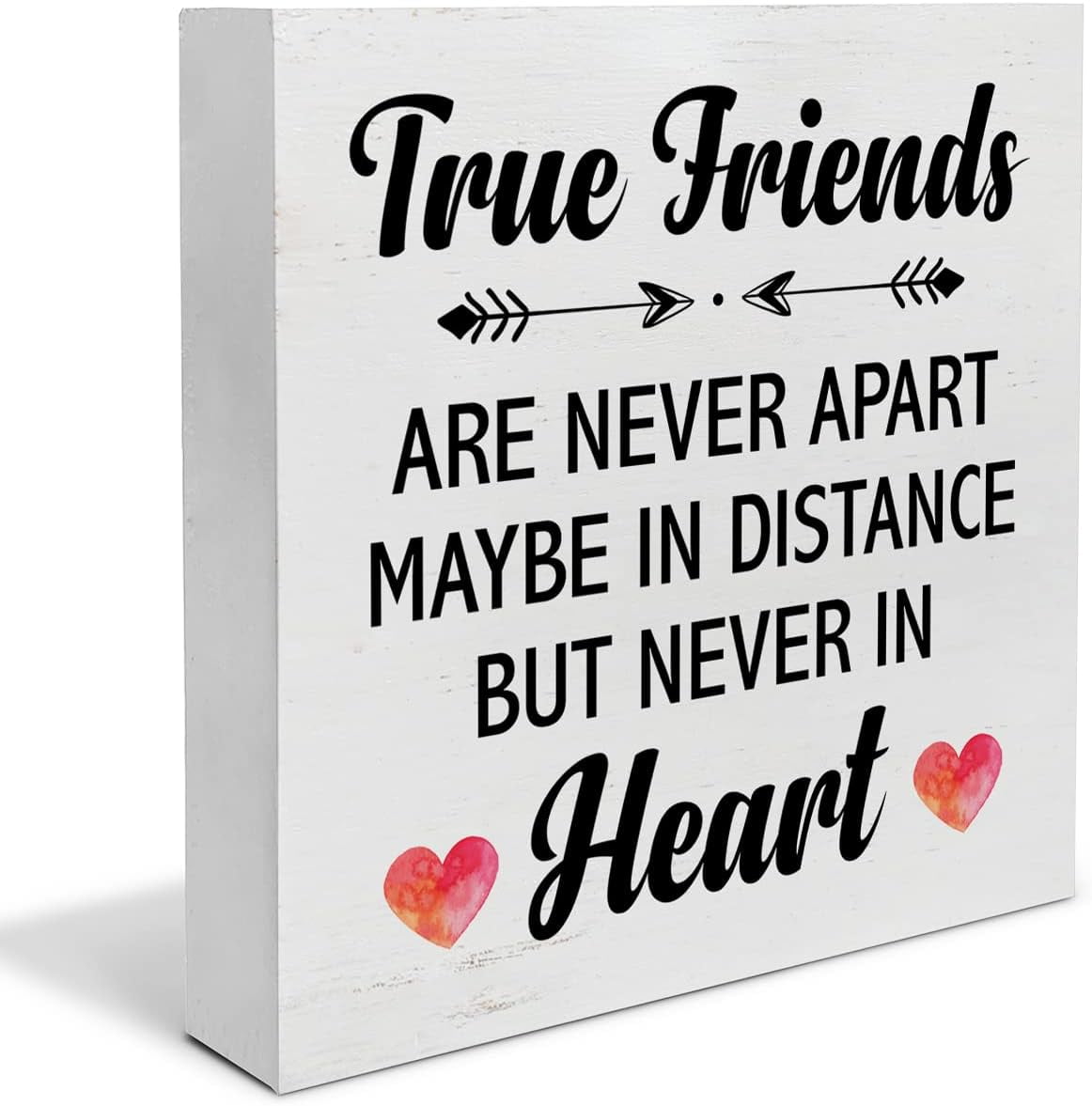 Long Distance Friendship Gift Wood Box Sign Decor Desk Sign, True ...