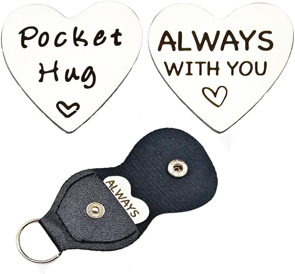 Long Distance Relationship Friendship Gifts for Women Men Heart Pocket ...