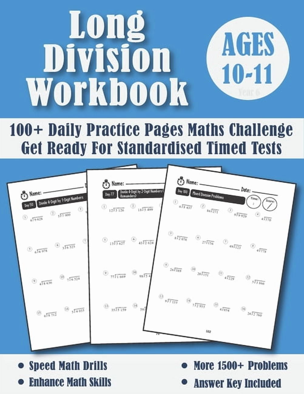 Year 6 Maths Workbook Long Division Workbook Year 6 - KS2: 100 Days of ...