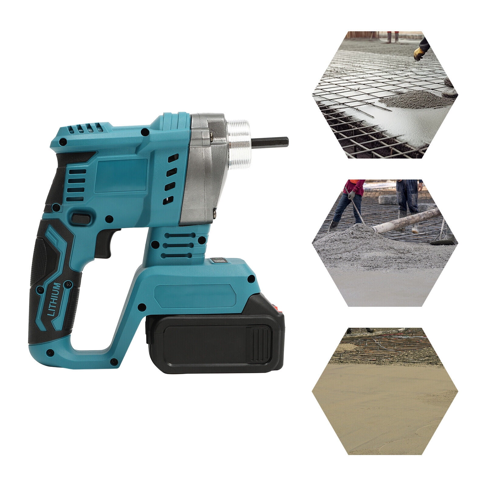 Long Endurance Blue Electric Concrete Vibrator Cement Mixing Tool Free ...