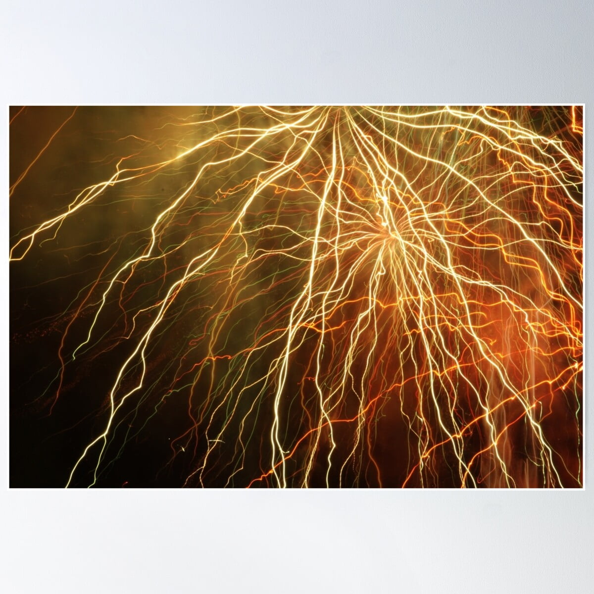 Long Exposure Fireworks Poster Wall Art, Modern Wall Decor For Living Room Bedroom, 12x18 ...