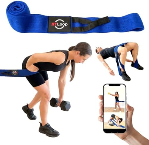 Long Fabric Resistance Band With Door Anchor Full Body Resistance