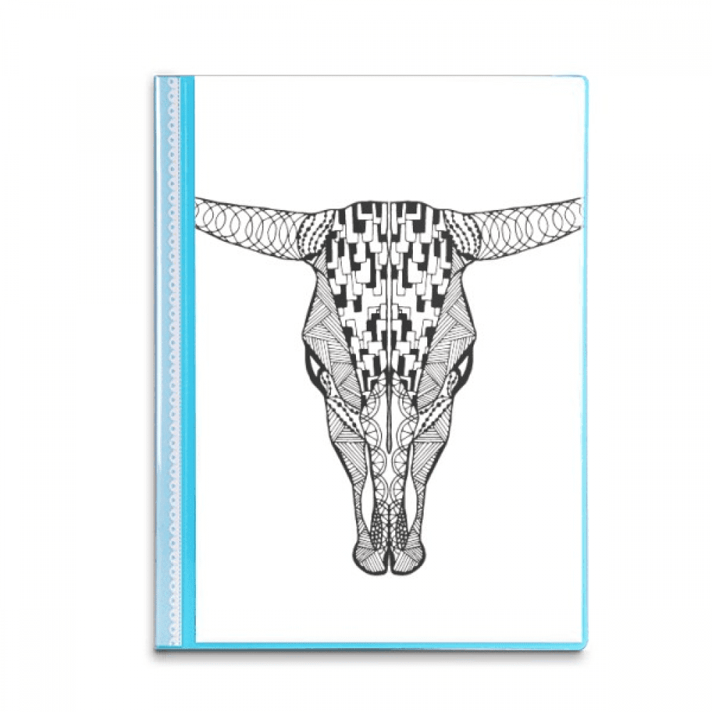 Long Face Cow Animal Portrait Sketch Book Sheet Protectors Portfolio ...
