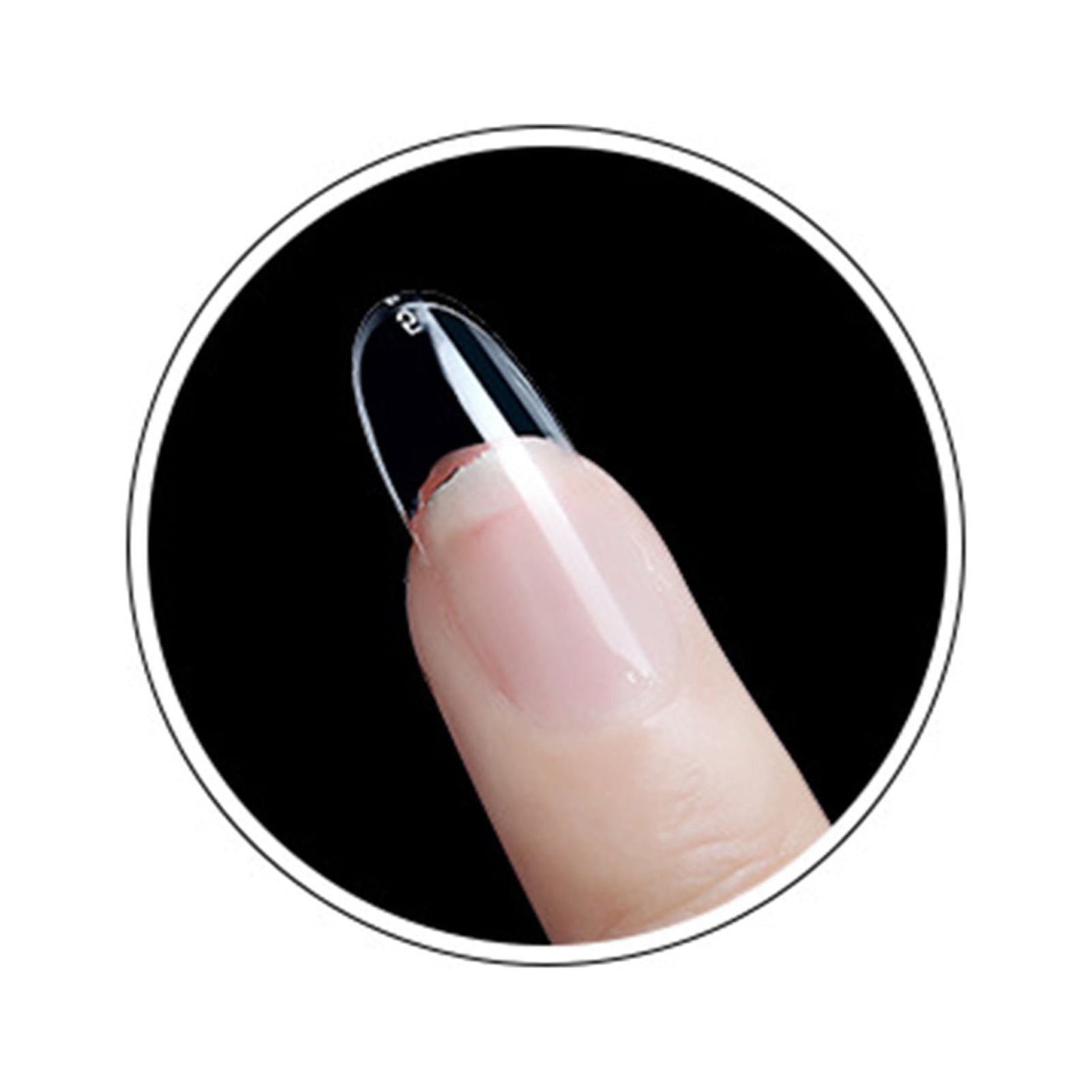 Long Fake Nails - Clear Acrylic Nails Coffin Shaped Ballerina Nails ...