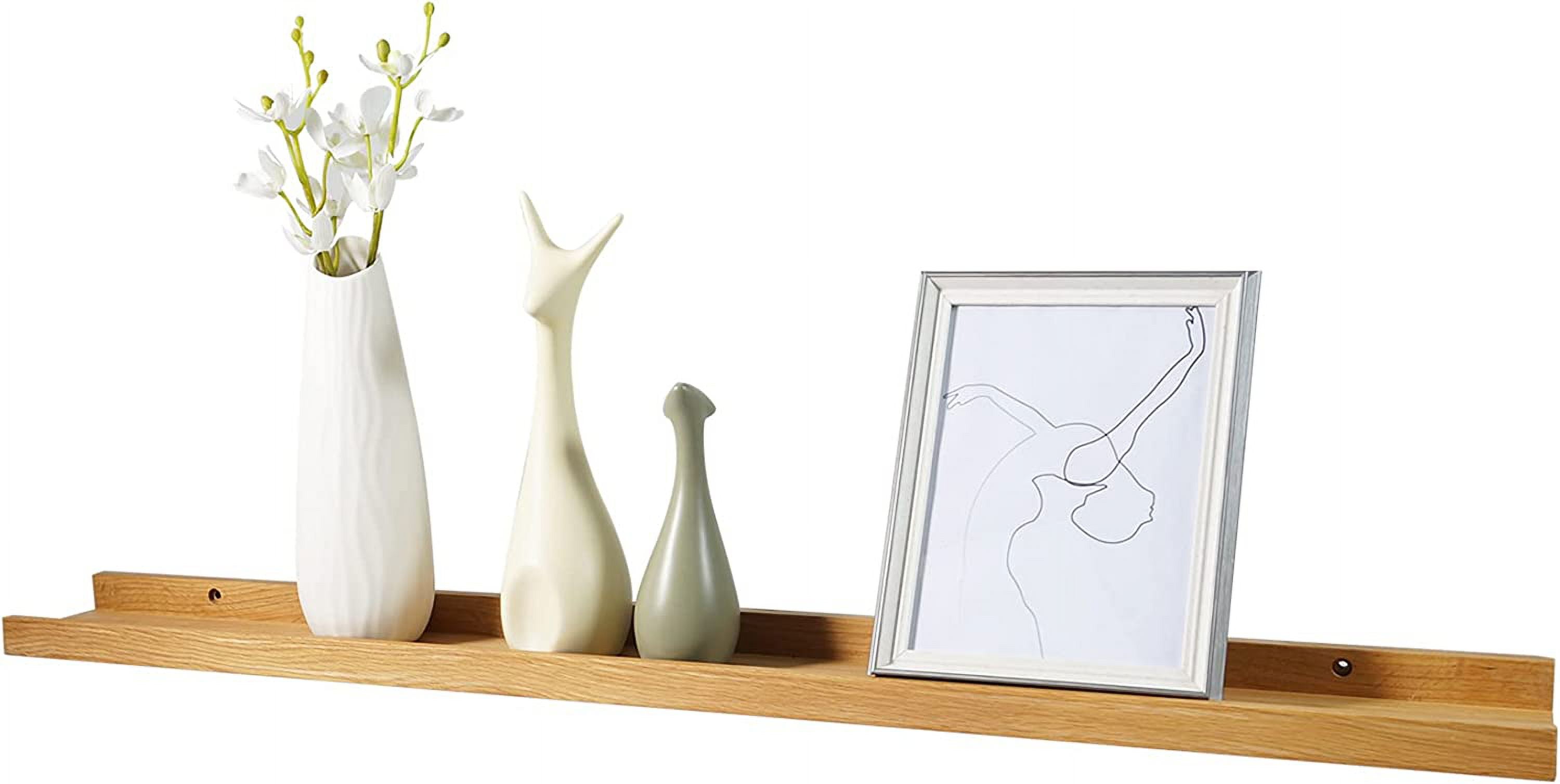 Long Floating Shelf 36 Inch Natural Wood Shelves, Rustic Display Books ...