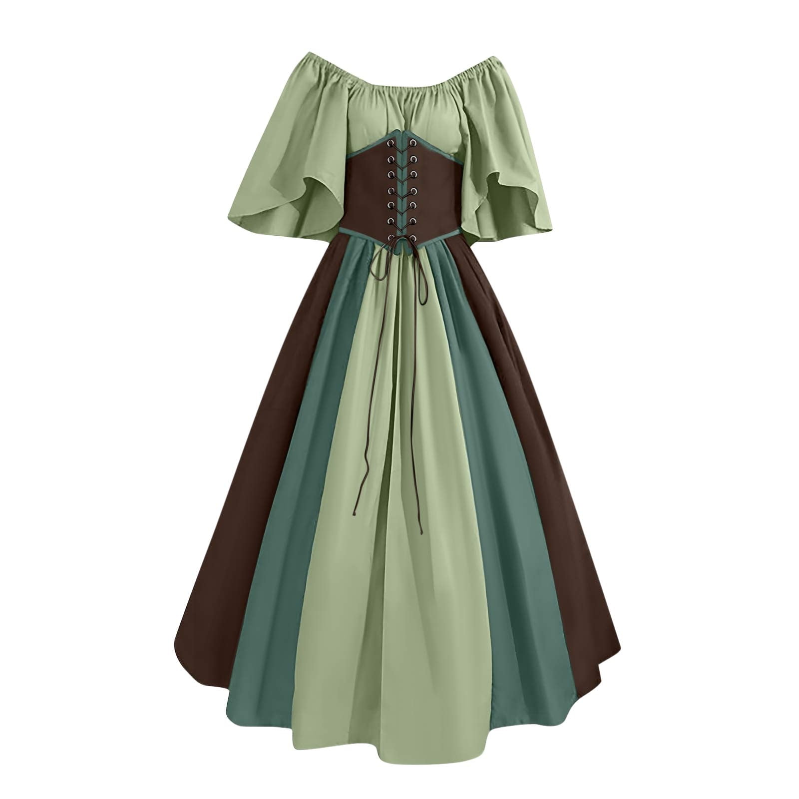 Long Formal Dresses Womens Medieval Renaissance Dress Flare Sleeve ...