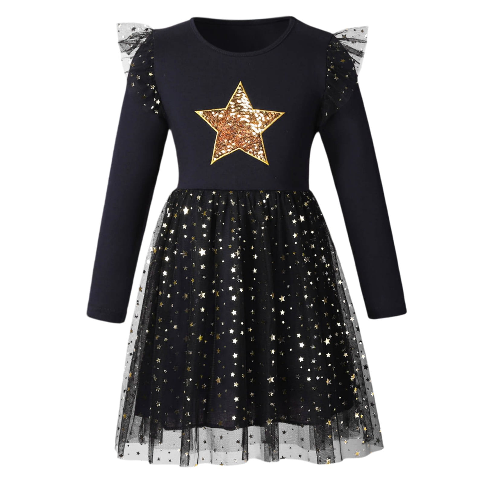 Long Frocks for Girls 4 Years Tween Knit Dresses Children's Mesh Dress ...