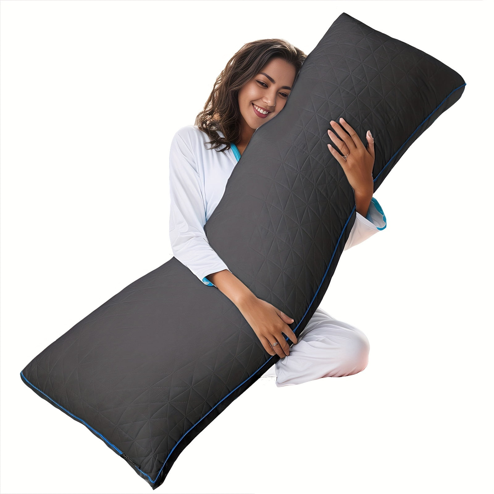 Long Full Body Pillow for Back Stomach Side Sleeper - Firm Body Pillows ...