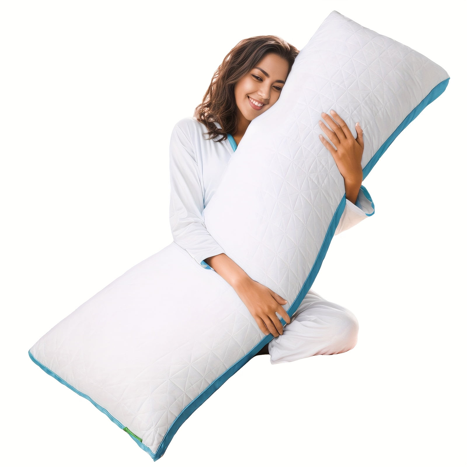 Long Full Body Pillow for Back Stomach Side Sleeper - Firm Body Pillows ...