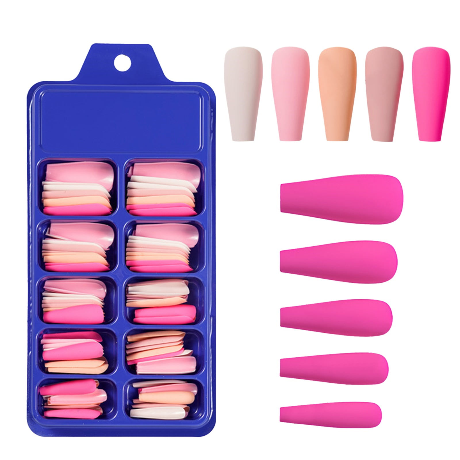 Long Full Nails 100pcs Blister Box Pieces Nail French Nail Pieces Nails ...
