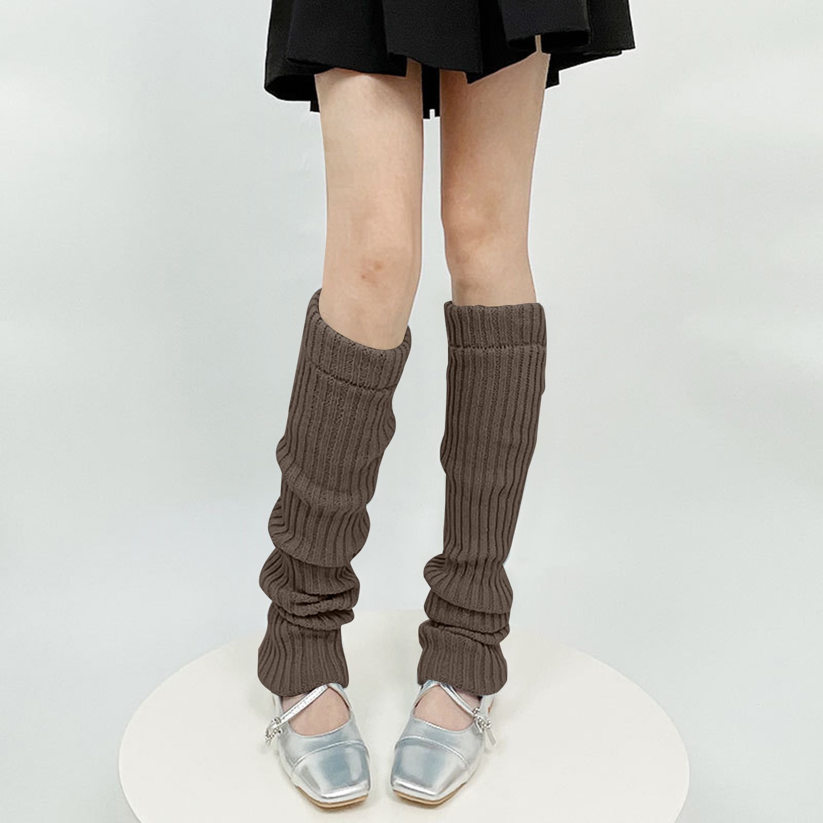 Long Fuzzy Socks for Women Over the Knee Cable Knit Thigh High Boot ...