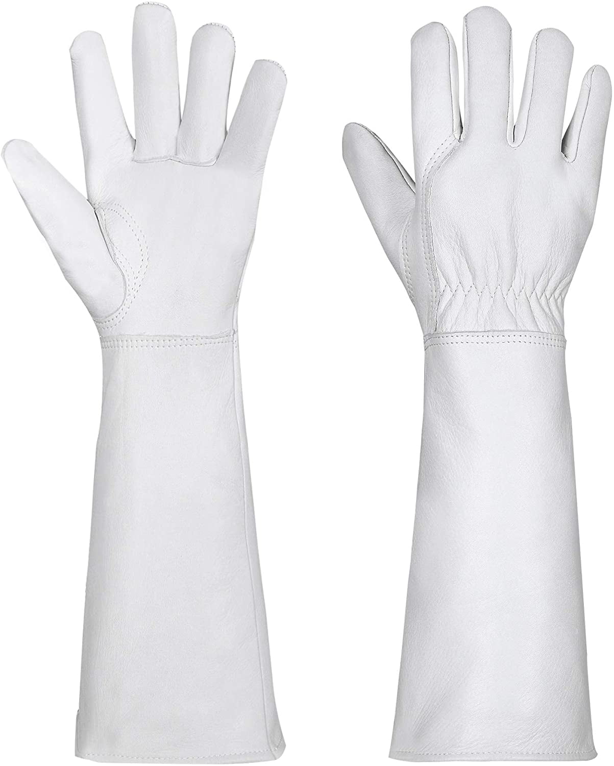 Long-Gardening-Gloves for Women/Men - Thorn Proof Cowhide Leather Rose ...