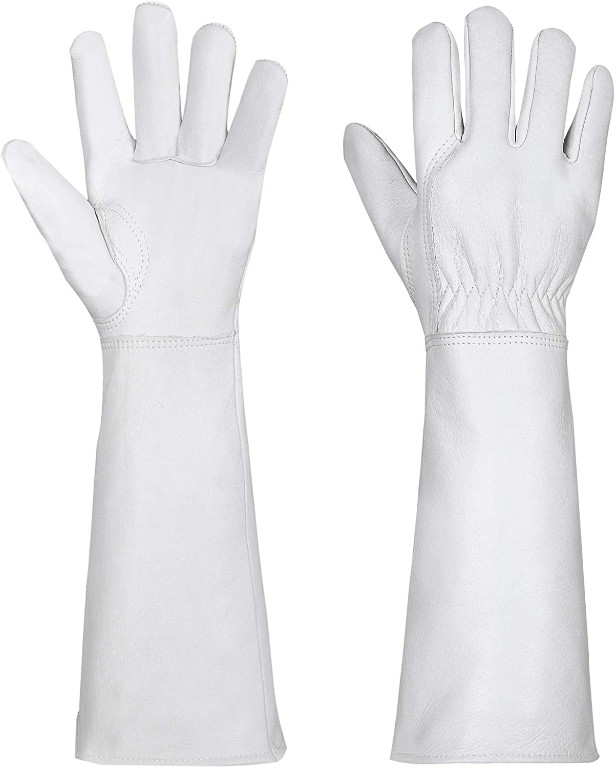 Long-Gardening-Gloves for Women/Men - Thorn Proof Cowhide Leather Rose ...