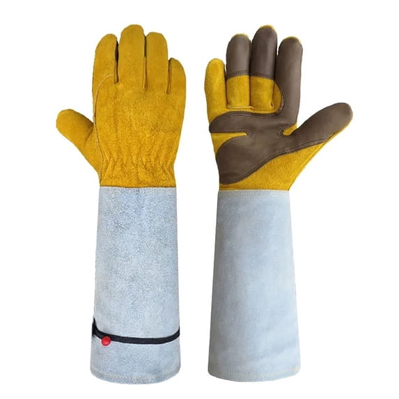 Long-Gardening-Gloves for Women/Men - Thorn Proof Cowhide Leather Rose ...