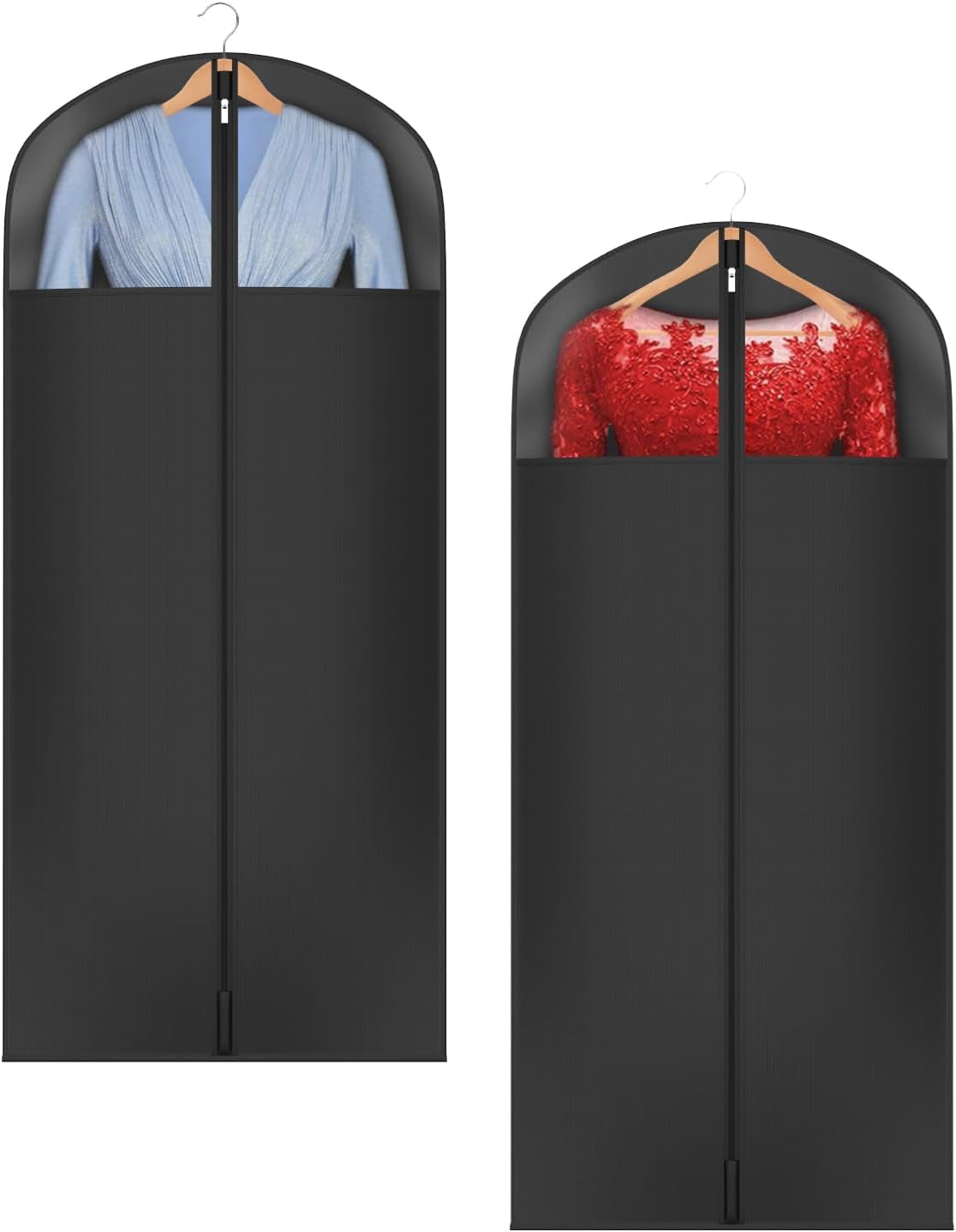 Long Garment Bags for Hanging Clothes, 54" Dress Bags for Gowns Long ...