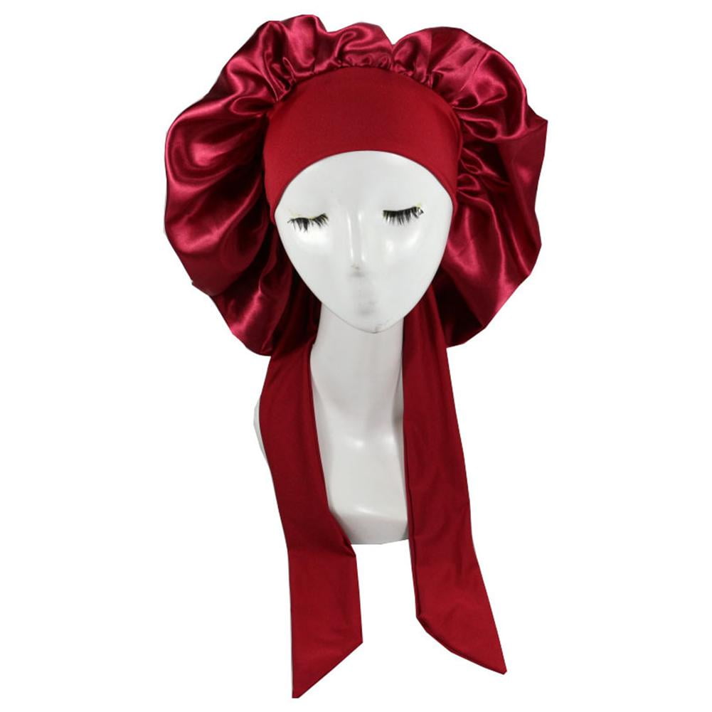 Long Hair Care Women Silk Satin Bonnet Sleep Hat Cap Caps Head Wrap ...