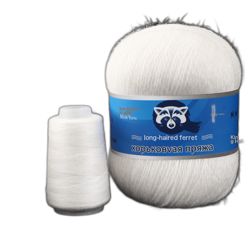 Long-Haired Mink Yarn 50G20G Pure Mink Wool Thread Medium Thick Mink ...