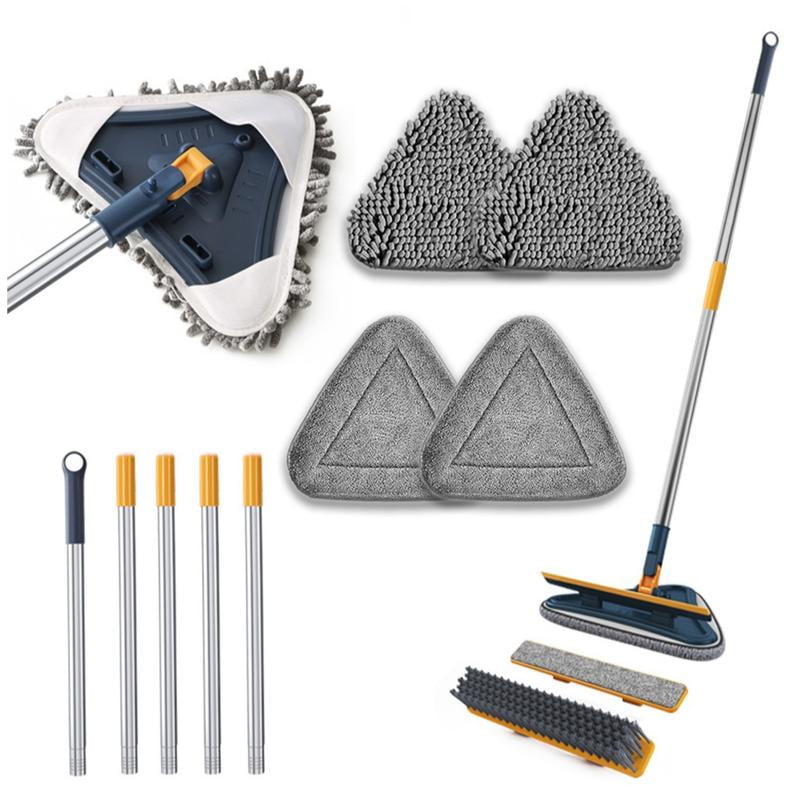 Long Handle Adjustable Wall Cleaner Mop, 360° Spinning Head Cleaning ...