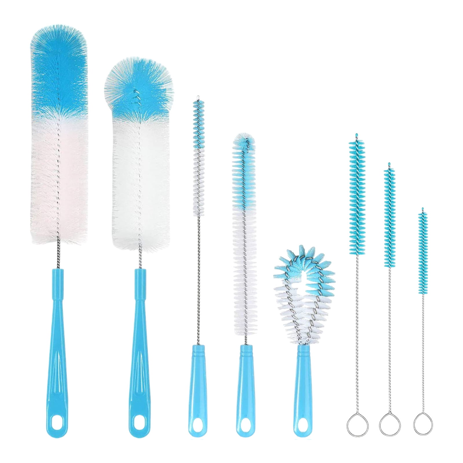 Long Handle Bottle Cleaning Brush Set with Straw and Spout Scrubber ...