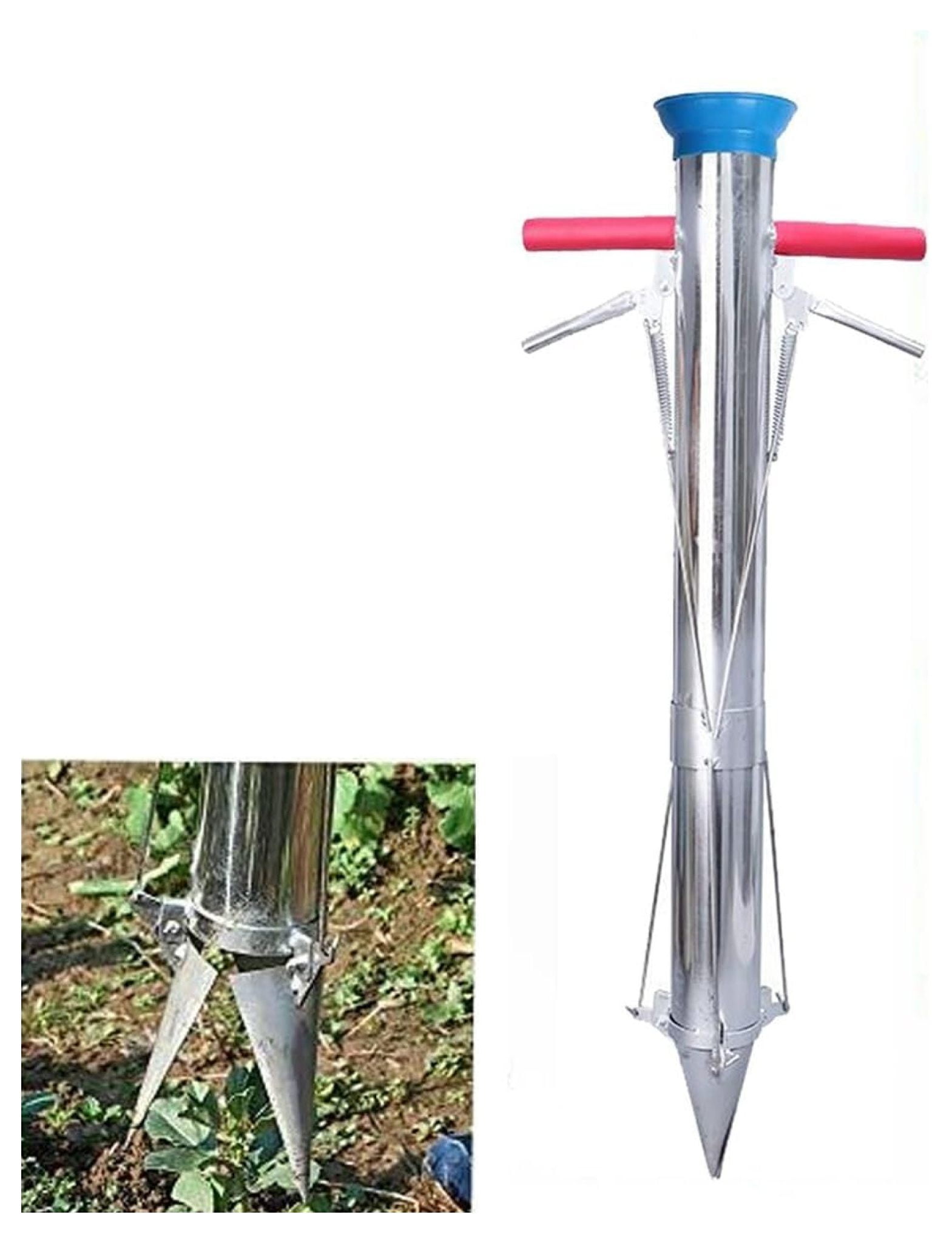 Long Handle Bulb Planter Tool, Long Handle Bulb Transplanter, Stainless ...