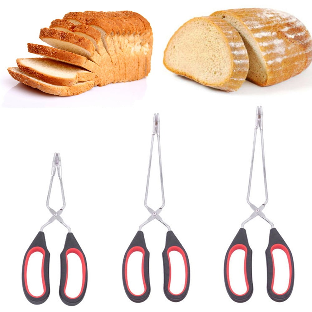 Long Handle Food Forceps Kitchen Scissor Tongs Cooking Baking Bread ...