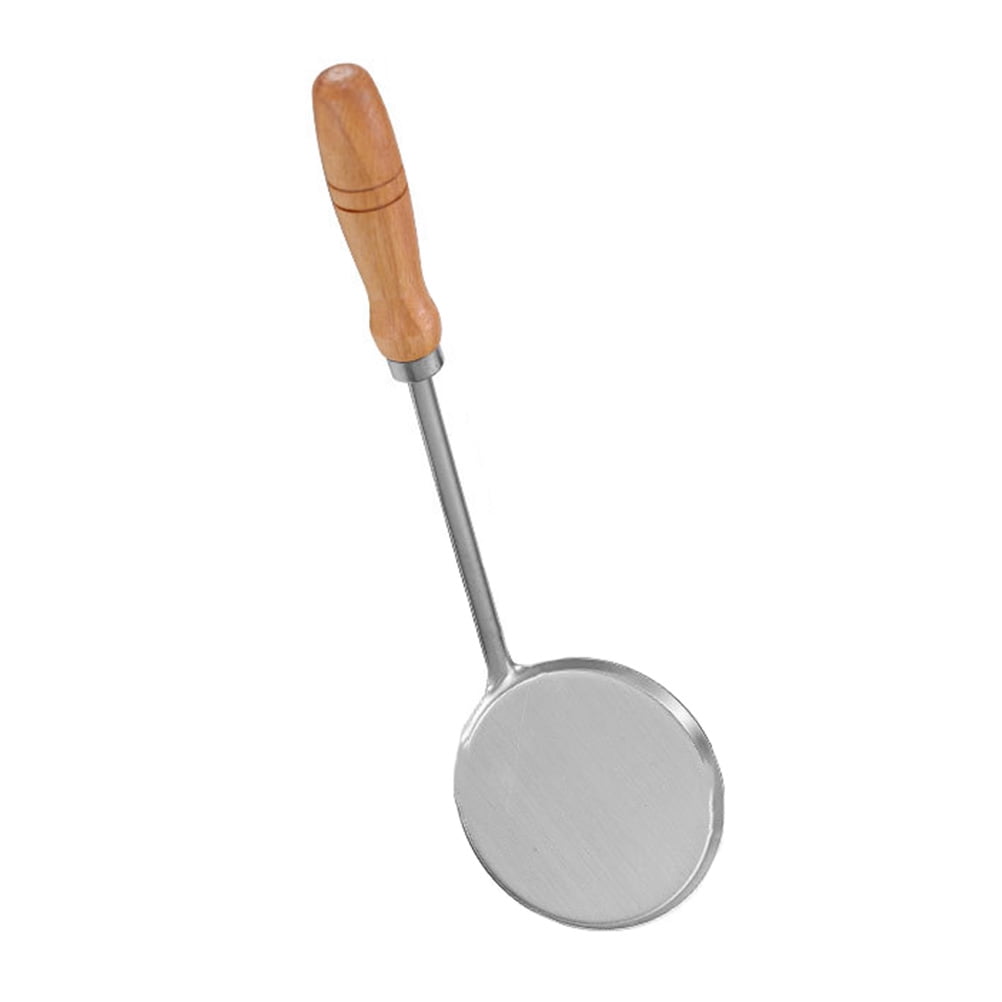 WHAMVOX Frying Spoon Flat Stainless Steel Flat Frying Spoon Silver 1Pcs ...