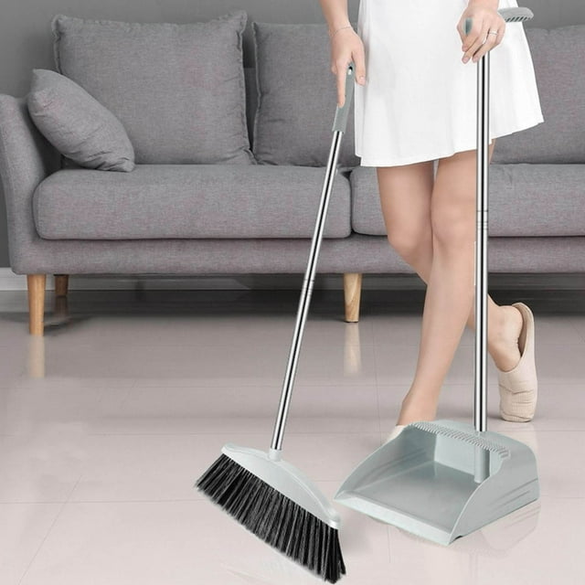 Long Handle Garbage Shovel Dustpan for Home Dust Pan and Broom Stand up ...