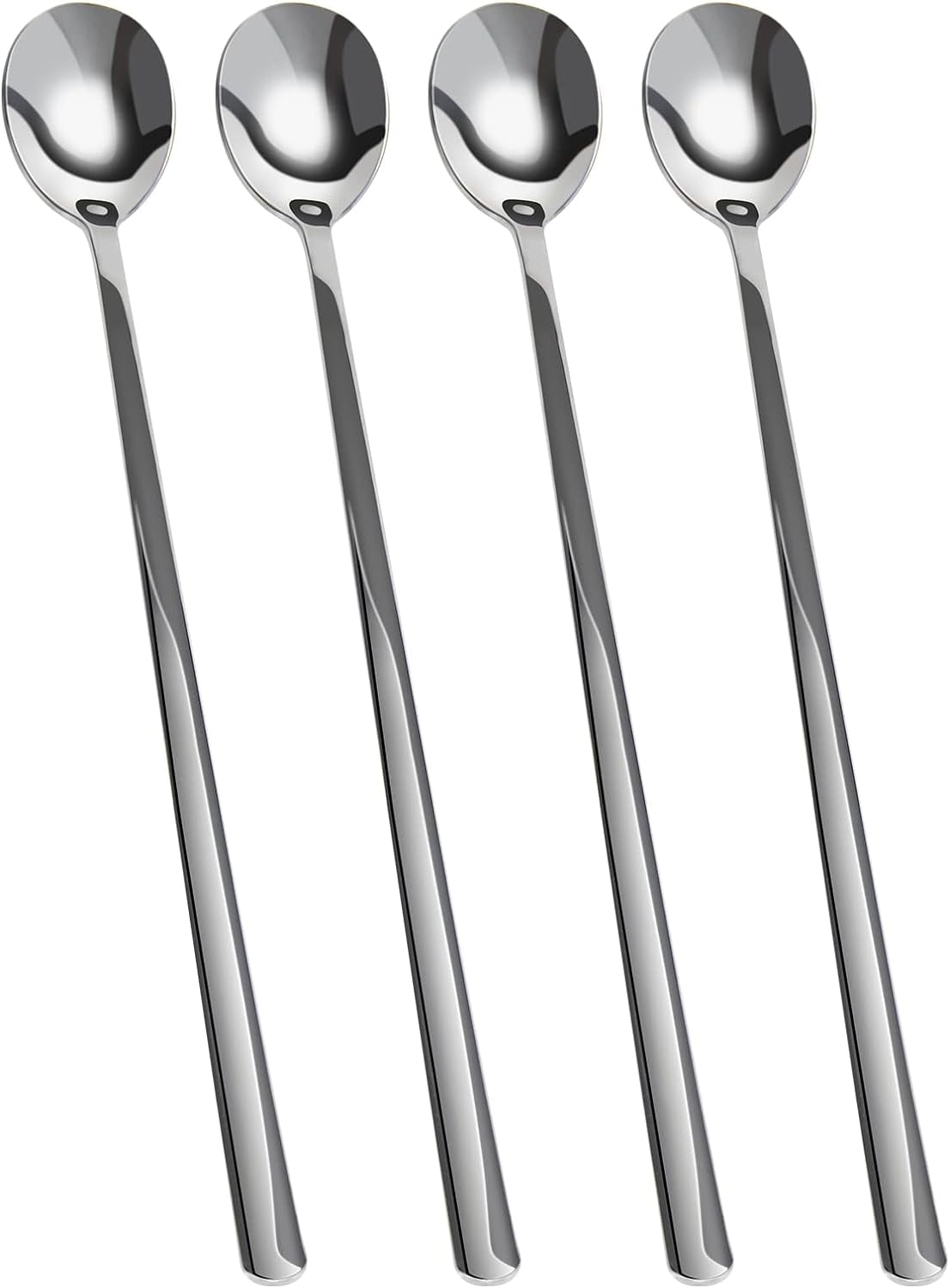 Long Handle Iced Tea Spoons Set 304 Stainless Steel Teaspoons 9 5