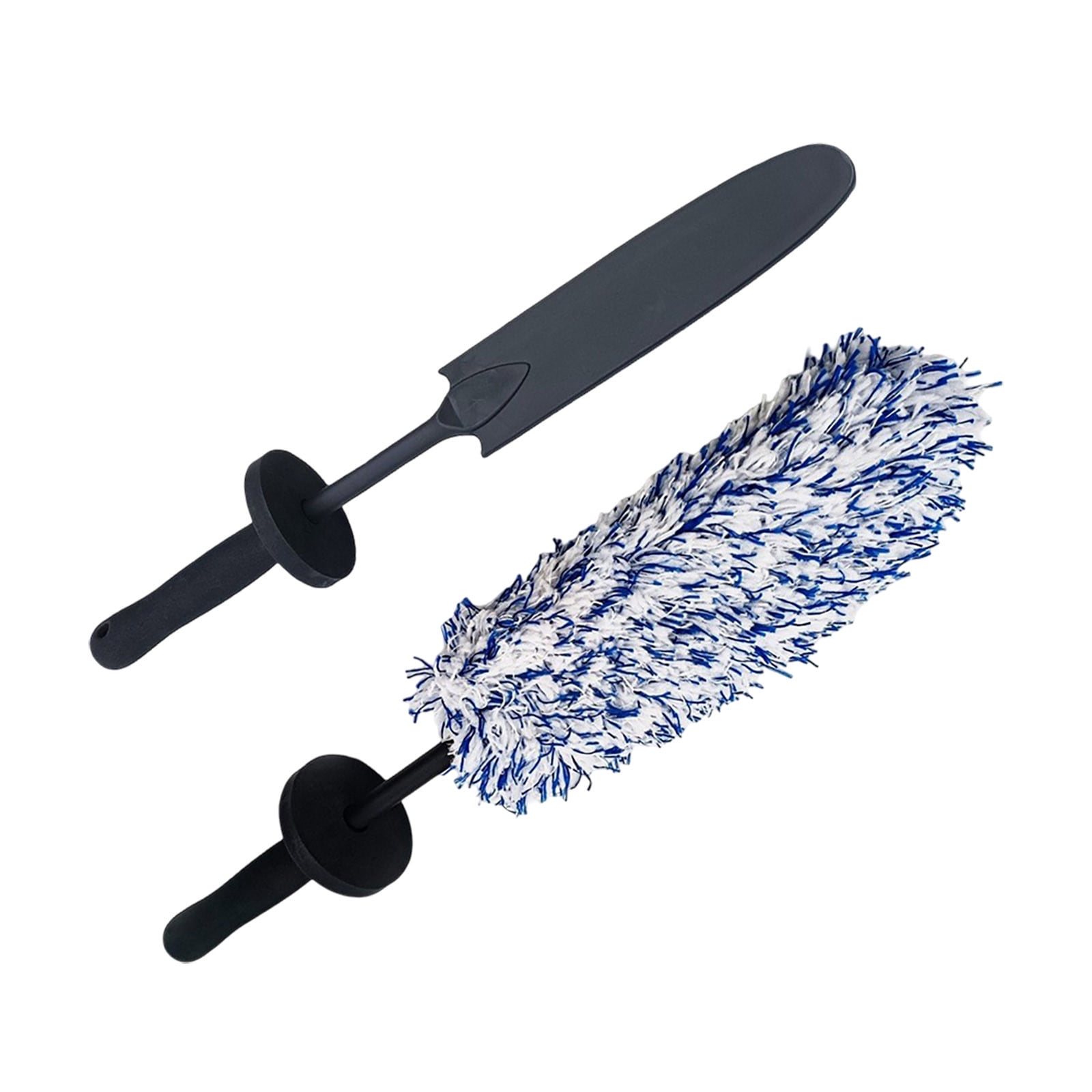 Long Handle Microfiber Wheel Brush, Soft Bristle Rim Cleaner, Detailing ...