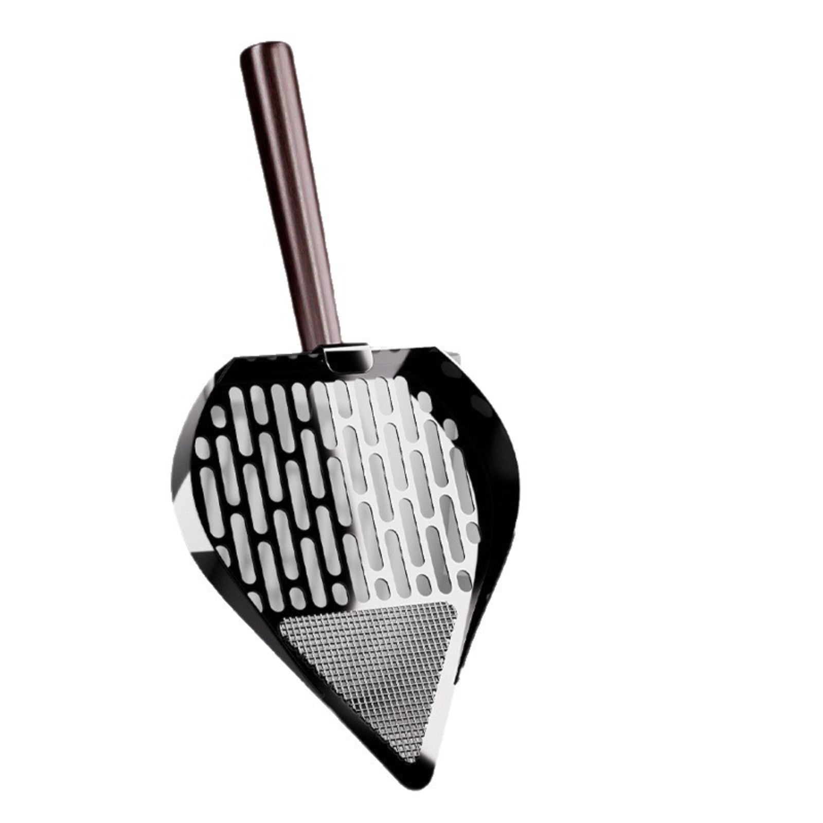 Long Handle Pet Waste Scoop with Metal Head, Durable Wooden Shovel for ...