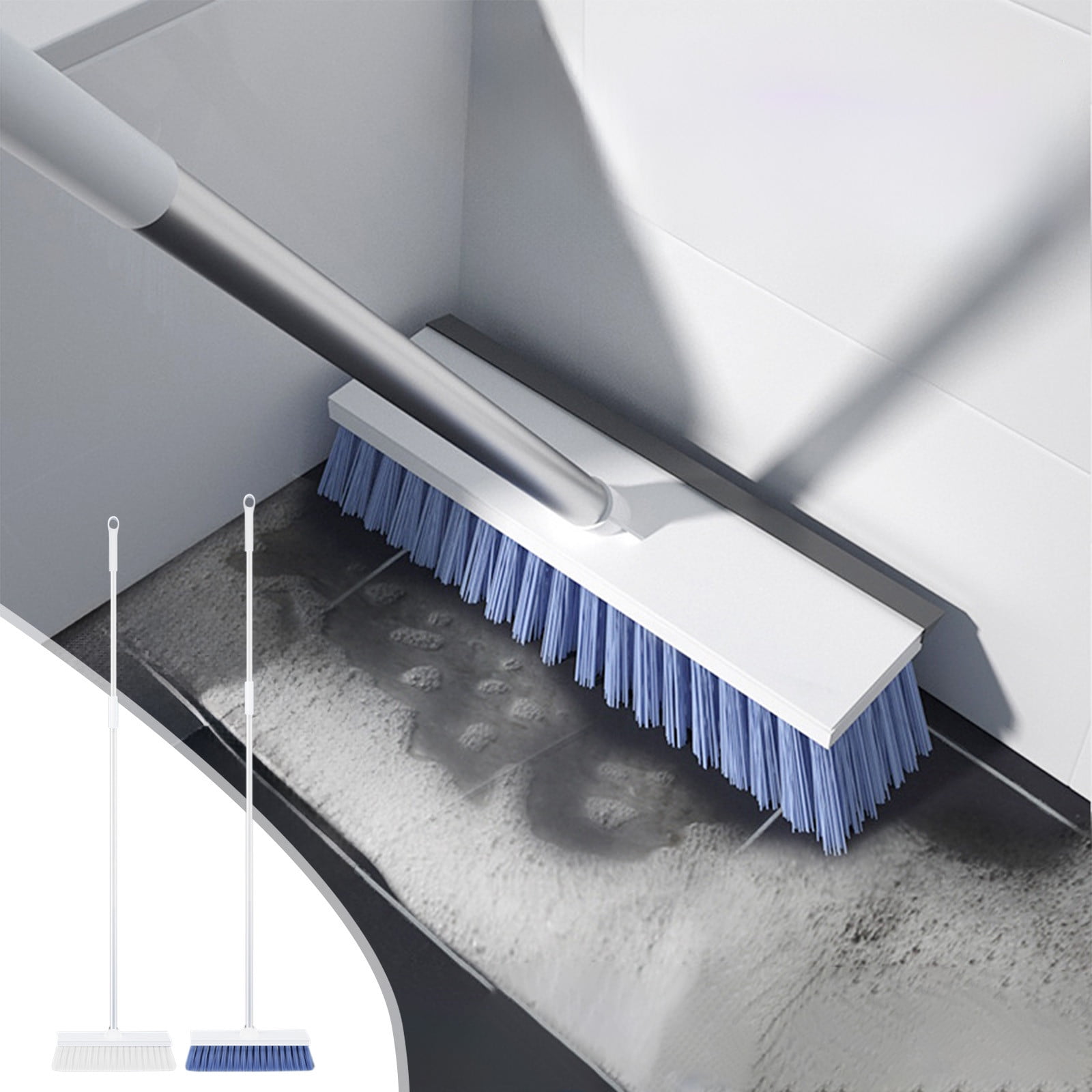 Long Handle Pool Brush with Stiff Bristles for Surface Scrubbing, Dual ...