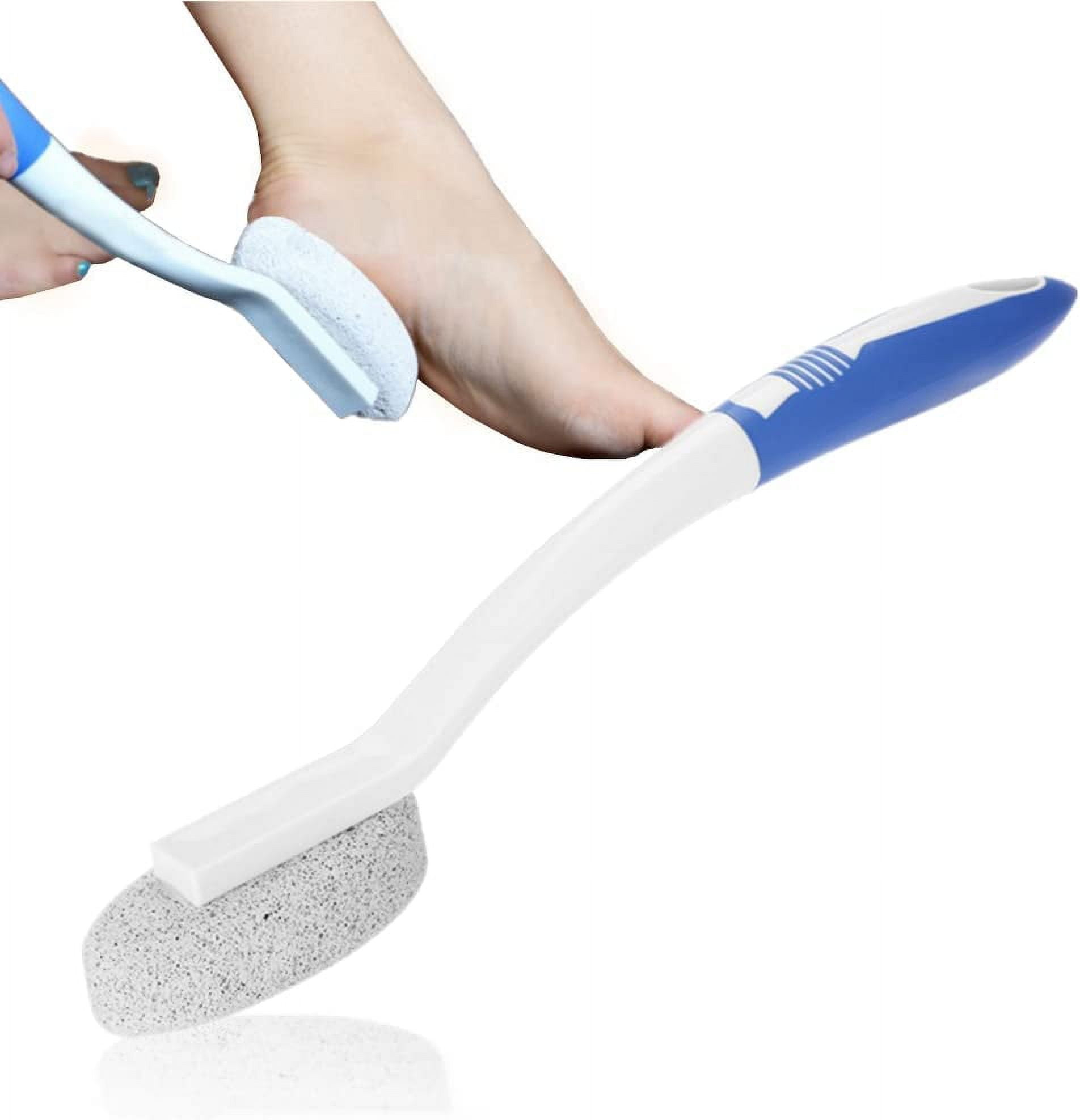 Long Handle Pumice Foot Scruber, Exfoliating Foot File Callus Remover ...