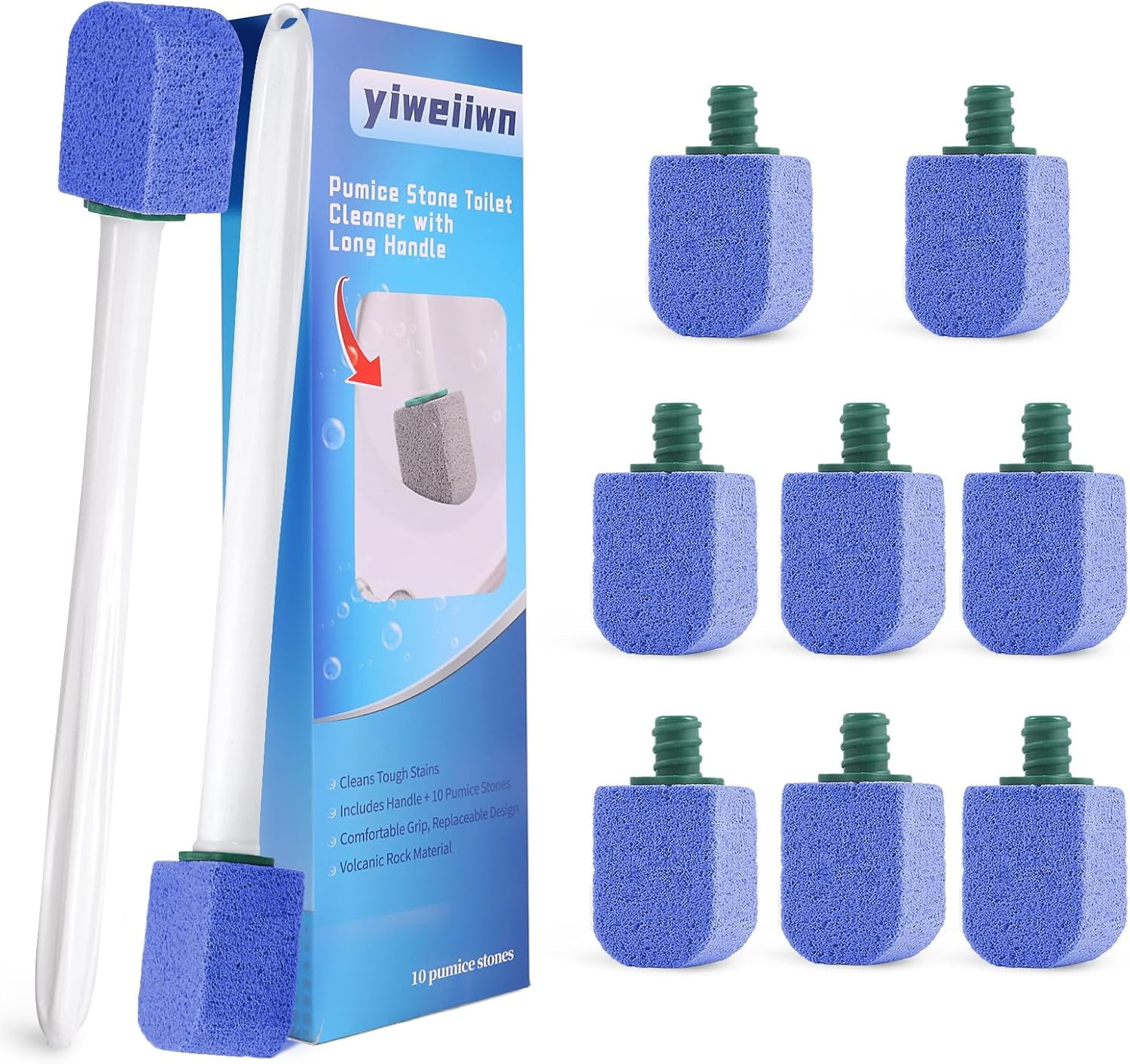 Long-Handle Pumice Toilet Cleaner – Removes Rust & Grease Stains ...