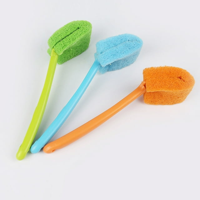 Long Handle Sponge Brush Household Kitchen Sink Countertop Scouring Pad ...