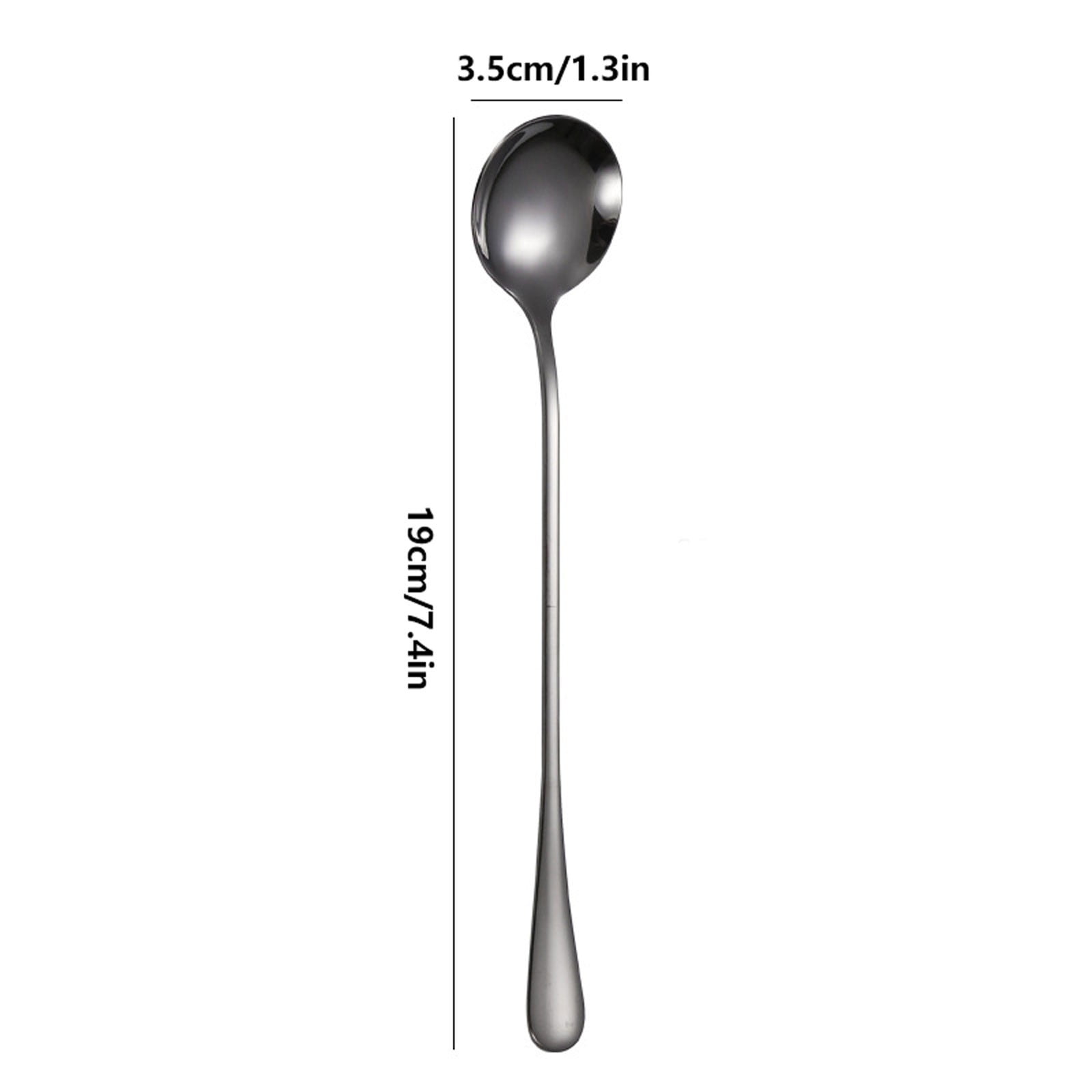 Long Handle Stainless Steel Mixing Spoon, Coffee Ice Cream Multi ...