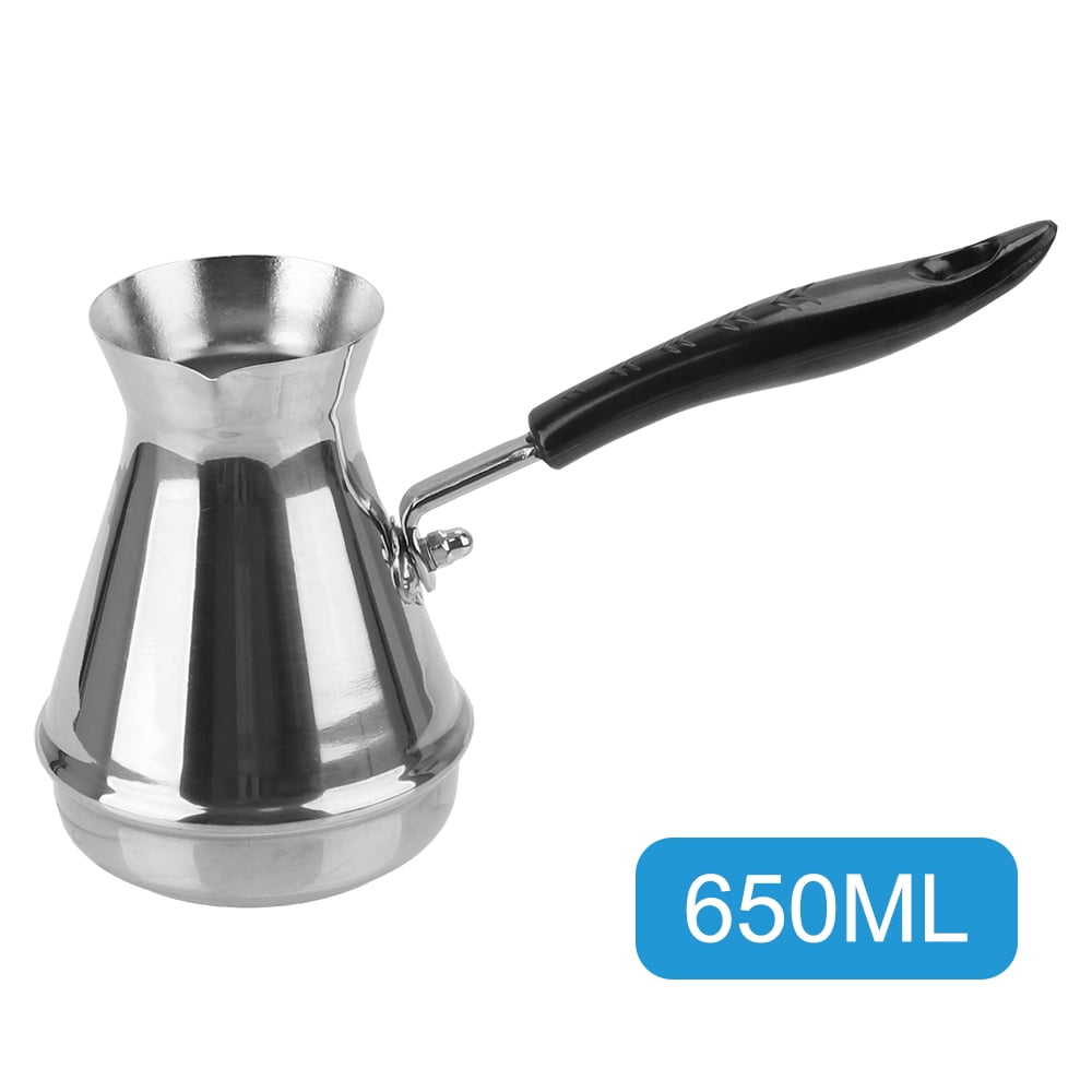 Long Handle Stainless Steel Moka Pot European Coffee kettle Butter ...