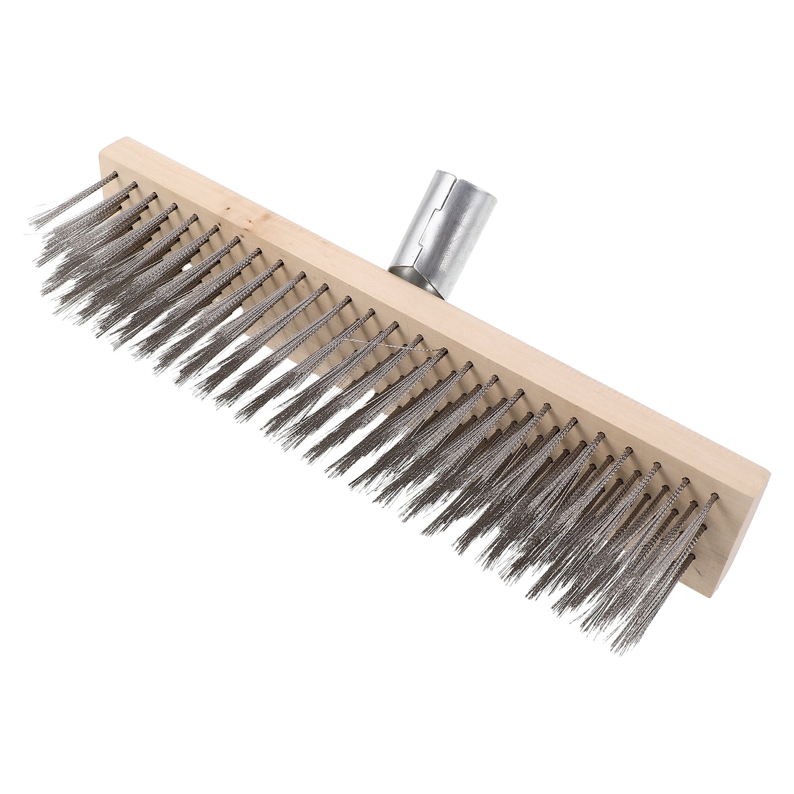 Long Handle Stainless Steel Wire Broom Wire Brush Moss Removal Brush ...